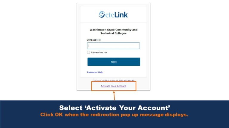ctcLink for Students: Activate Your ctcLink Account – ctcLink at BC