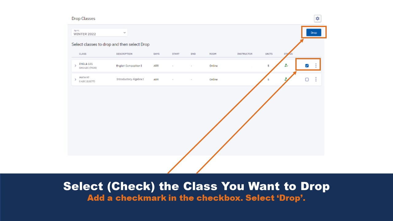 ctcLink for Students Drop Classes Tutorial – ctcLink at BC