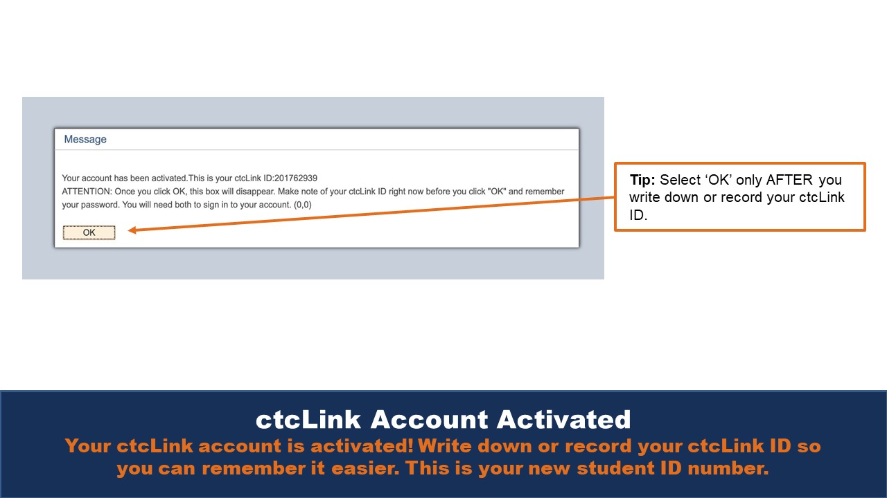 ctcLink for Students: Activate Your ctcLink Account – ctcLink at BC