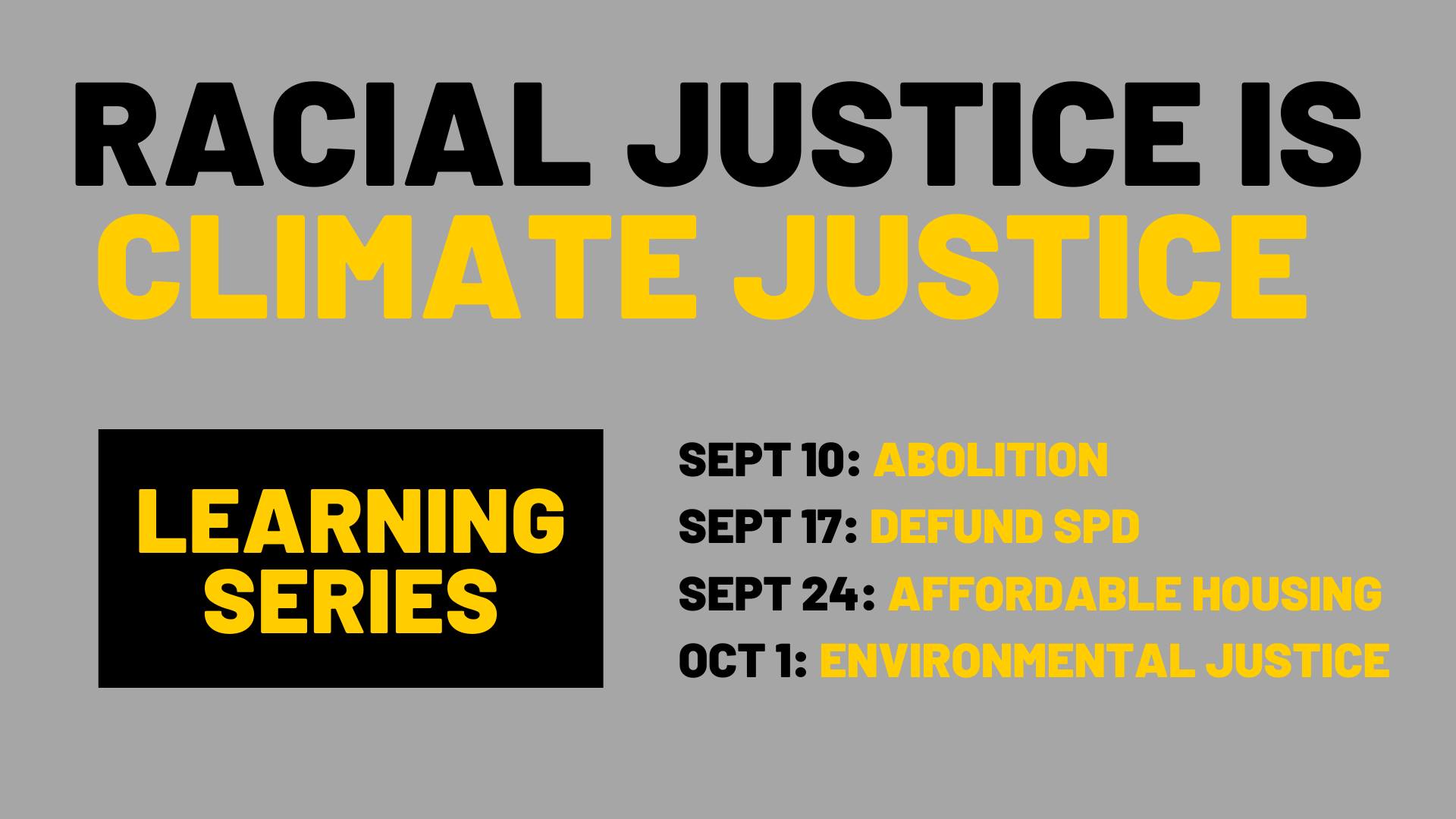 Racial Justice is Climate Justice Hosted By 350 Seattle :: Sustainability