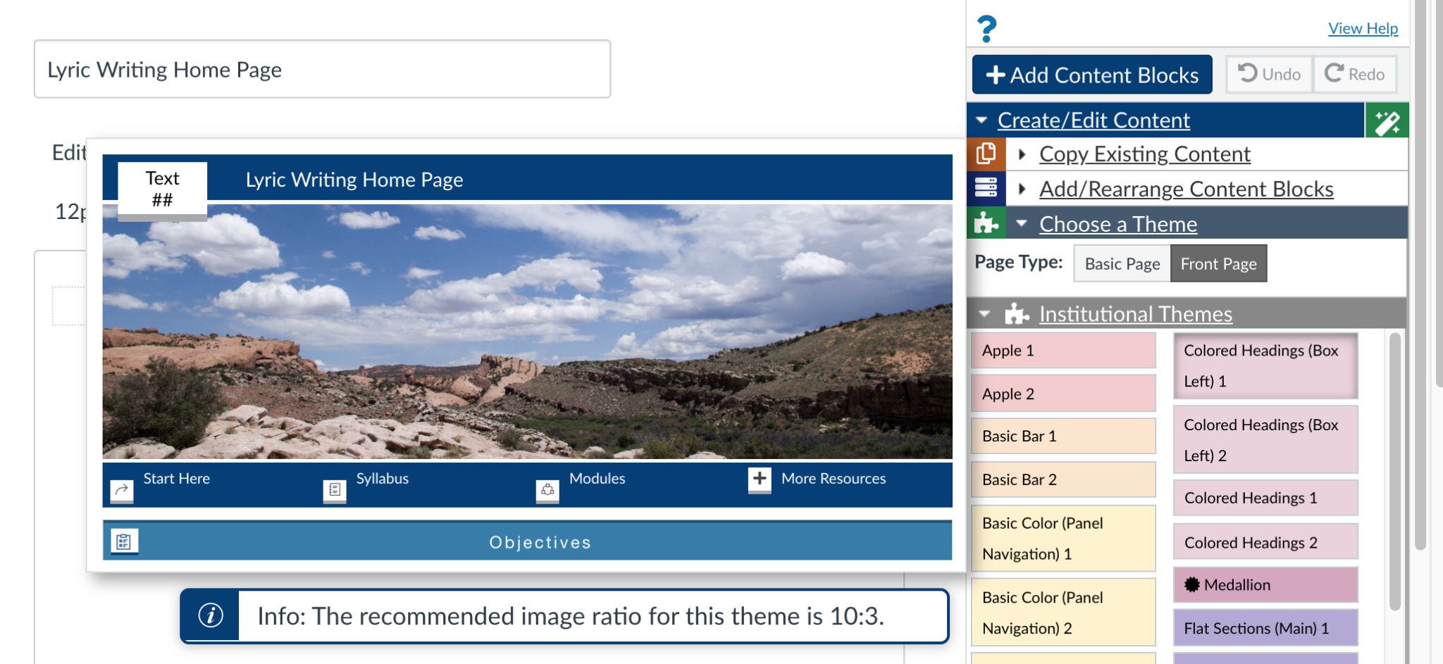 Cidi Labs: Design/convert an existing Canvas syllabus using Content blocks :: Interactive ...