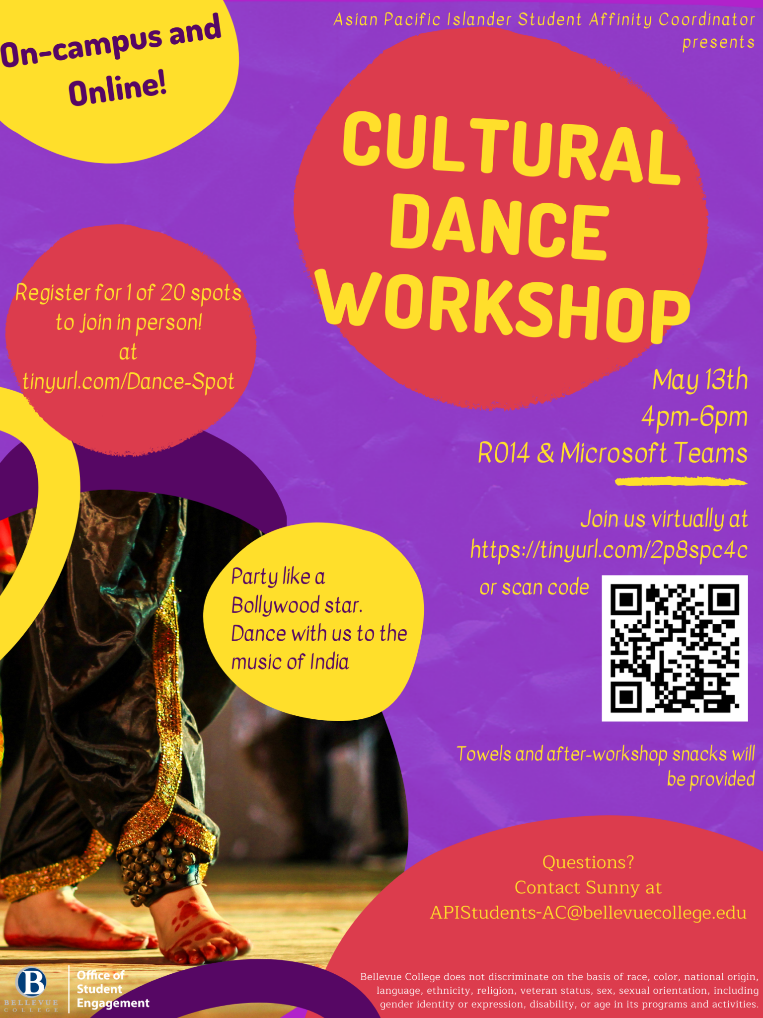 May 13: Cultural Dance Workshop :: Student Engagement Events and Activities