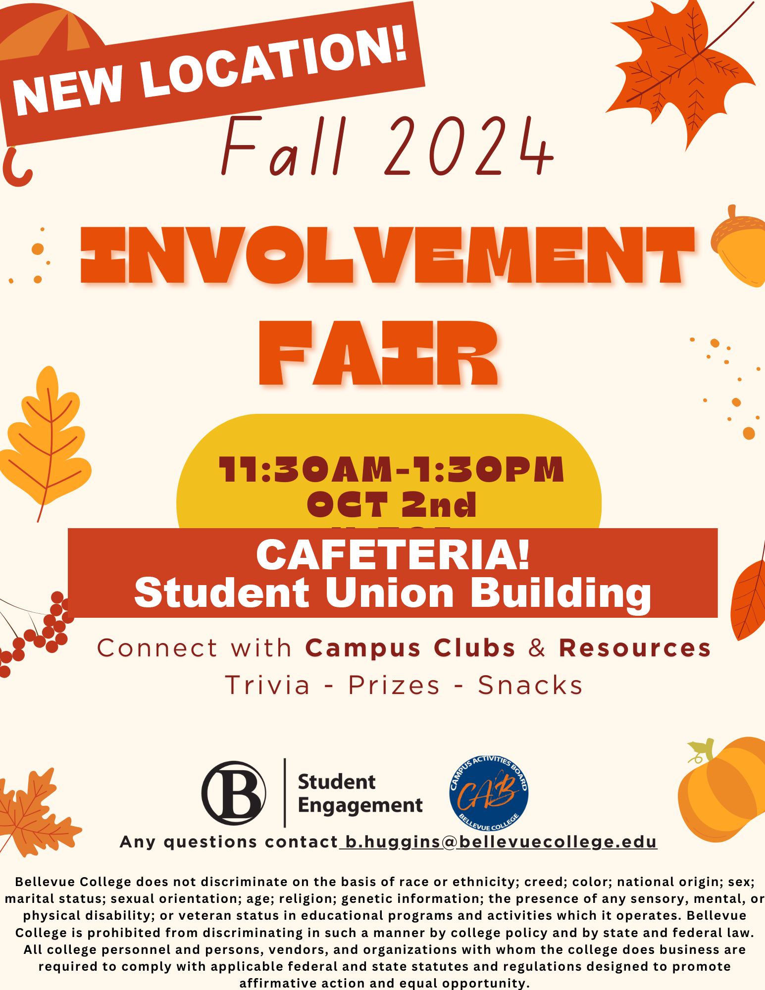 NEW LOCATION! Coming Wednesday: the Fall Involvement Fair :: Student ...