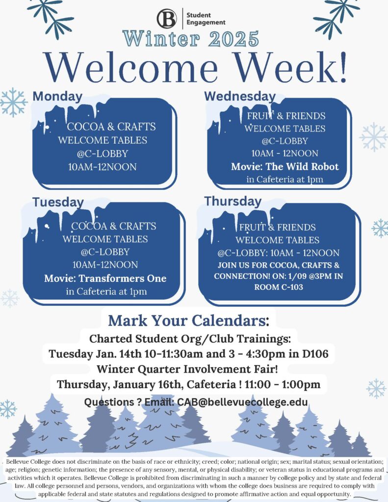 Get Ready for Winter Welcome Week! :: Office of Student Engagement
