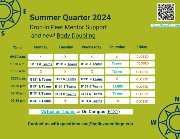 Drop-In to see a Peer Mentor, Ask a Question Online, & Places to Study ...